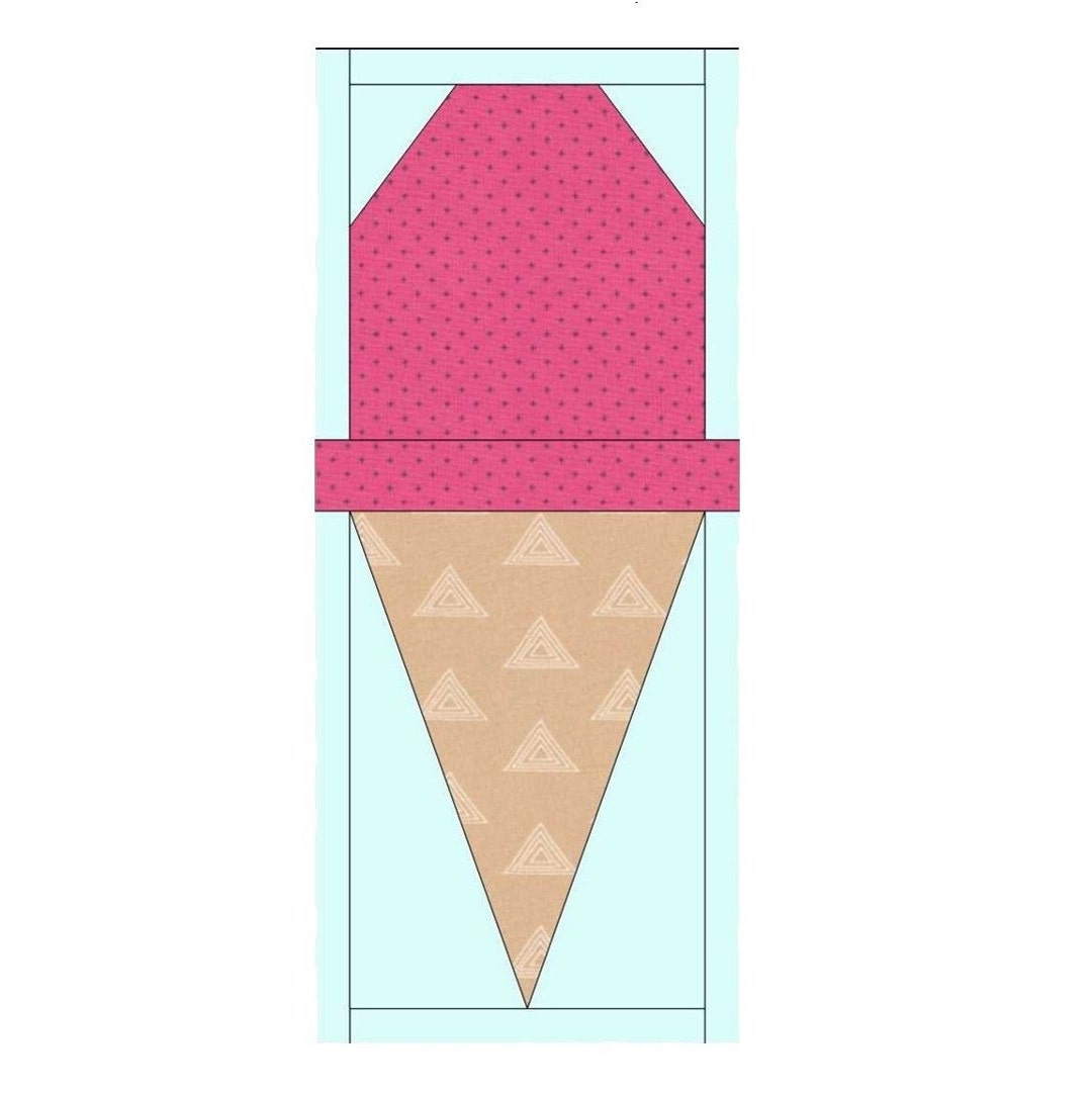 Waffle Cone Ice Cream Quilt Block Pattern - Etsy