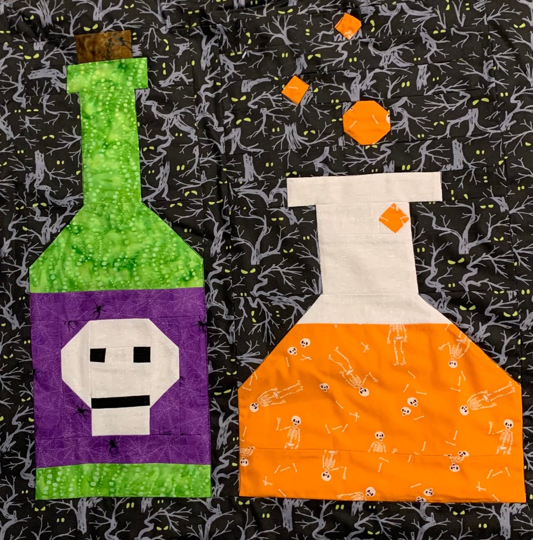 Halloween Poisons Quilt Block Pattern - Etsy