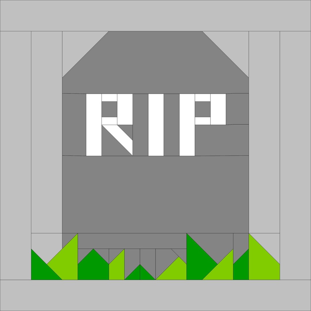 Halloween Tombstone Quilt Block Pattern - Etsy