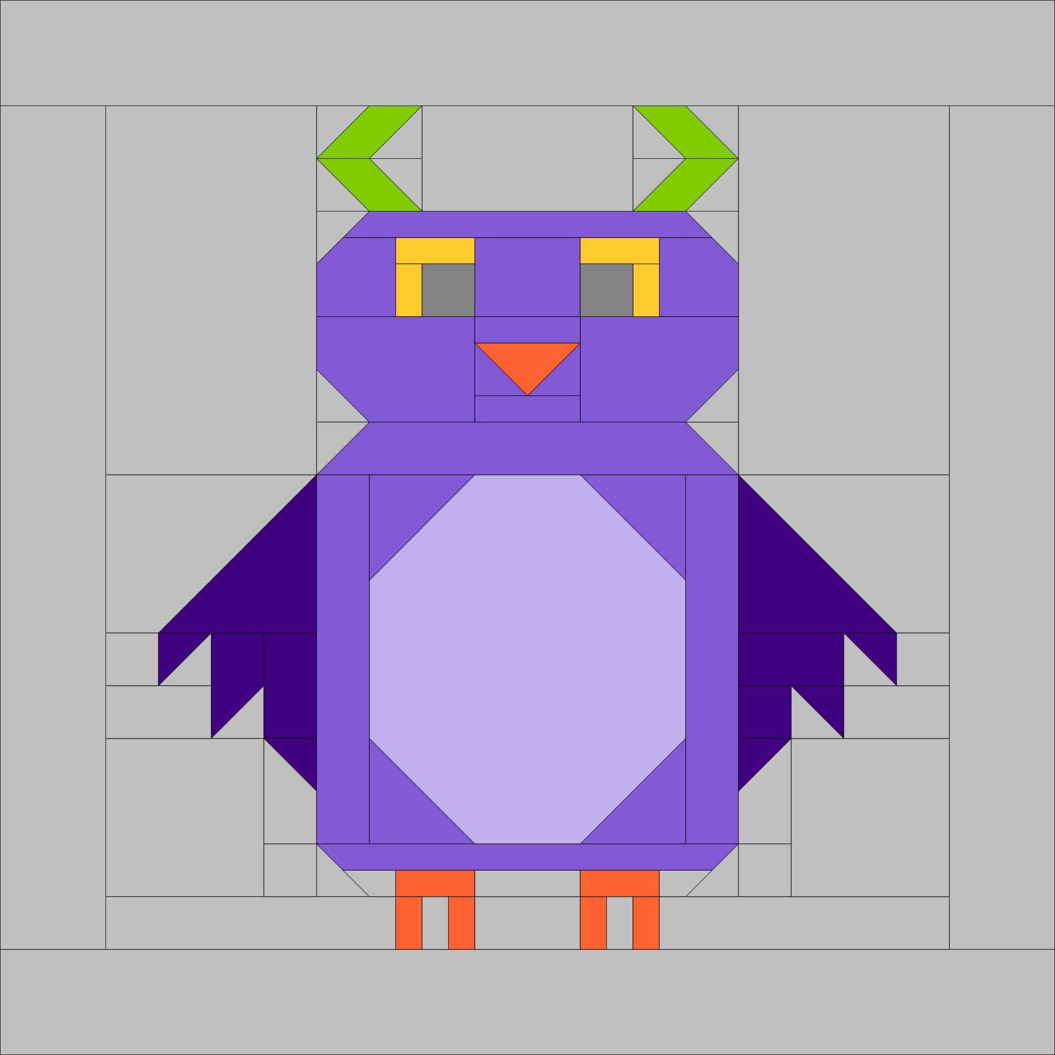 Halloween Owl Quilt Block Pattern - Etsy