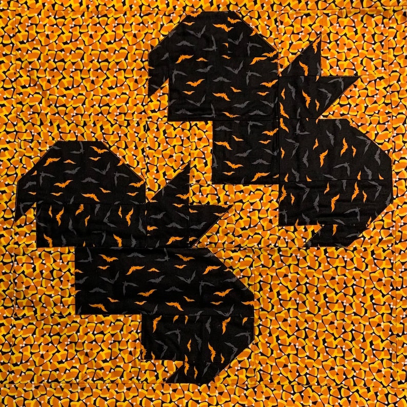 Halloween Bats Quilt Block Pattern - Etsy