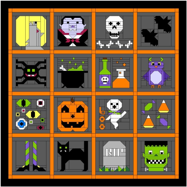 Halloween Quilt - Etsy