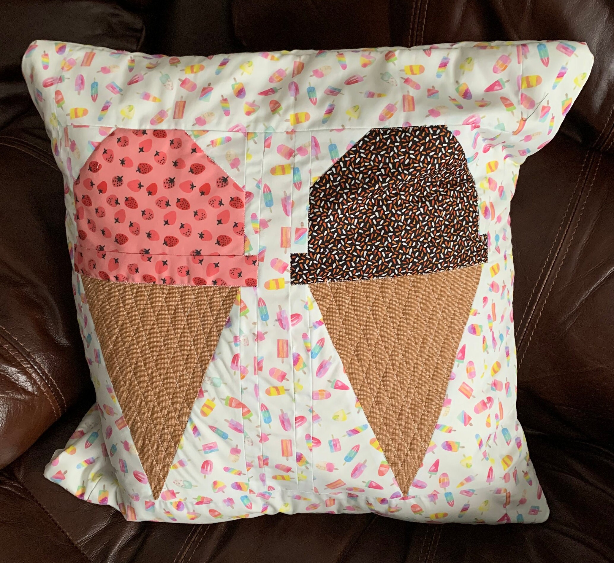 Waffle Cone Ice Cream Quilt Block Pattern - Etsy