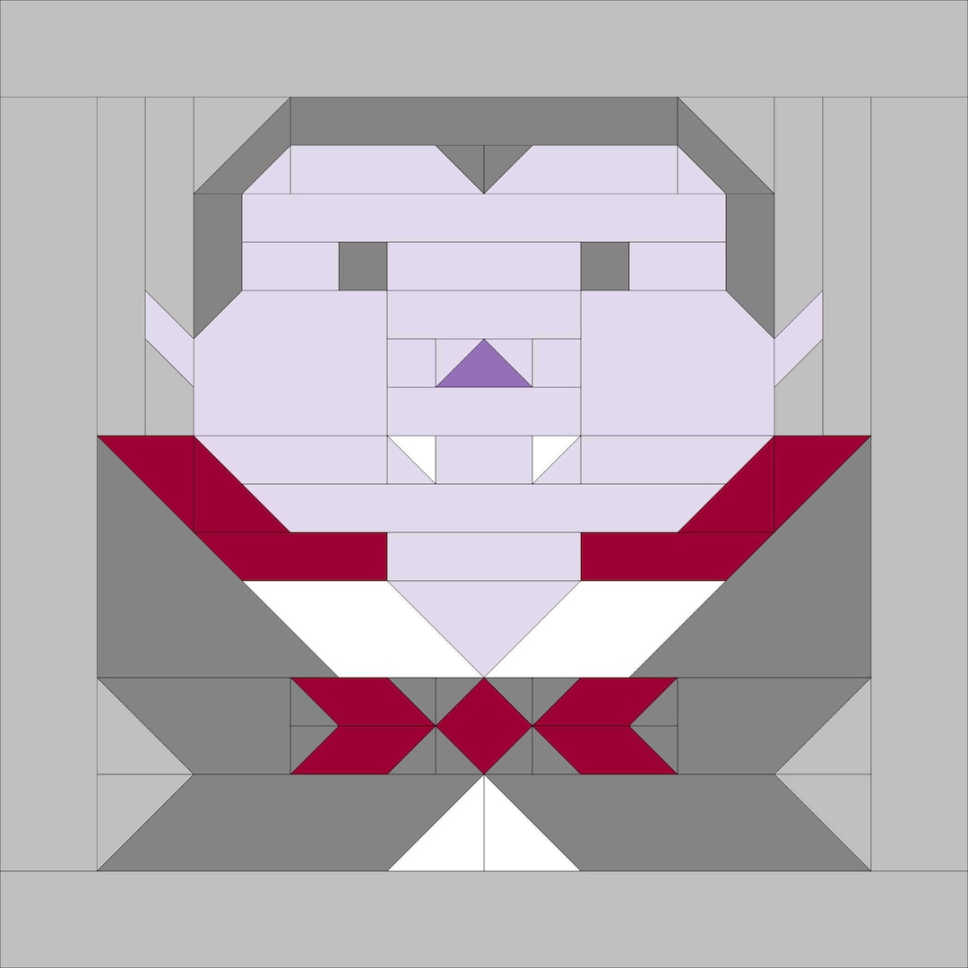 Halloween Vampire Quilt Block Pattern - Etsy