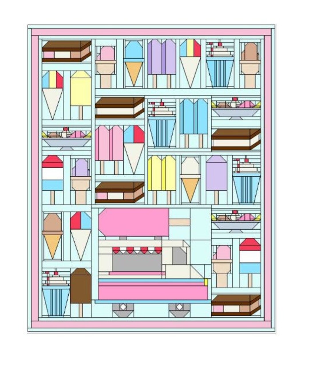 Ice Cream Treats Quilt Pattern - Etsy