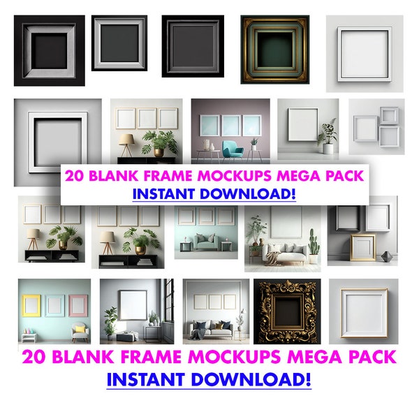 Photo Wall Display Template - Etsy