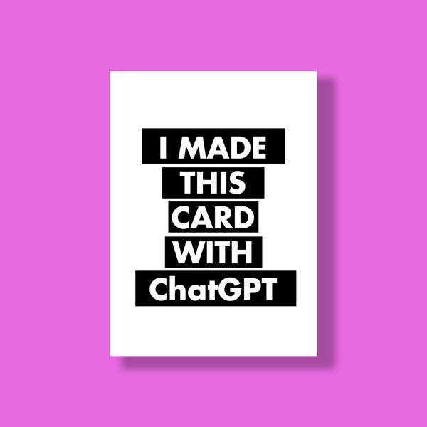 Chatgpt Birthday Card - Etsy