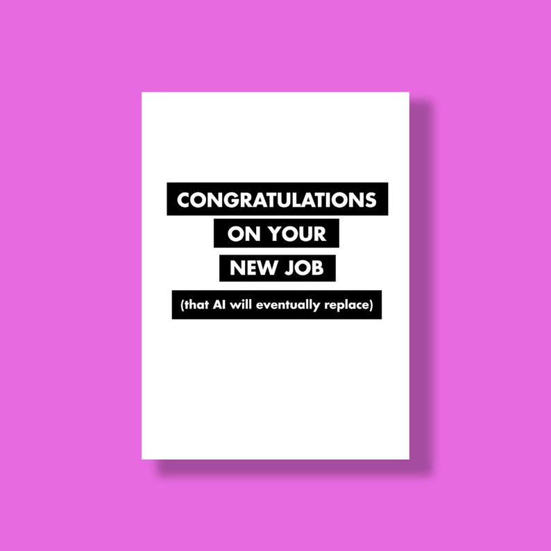 INSTANT DOWNLOAD congratulations on Your New Job Printable Card, PDF ...