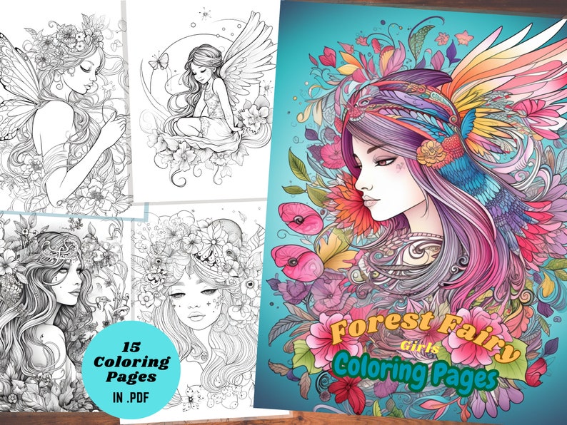 Woodland Fairy Tales 15 Coloring Page for All Ages Digital - Etsy