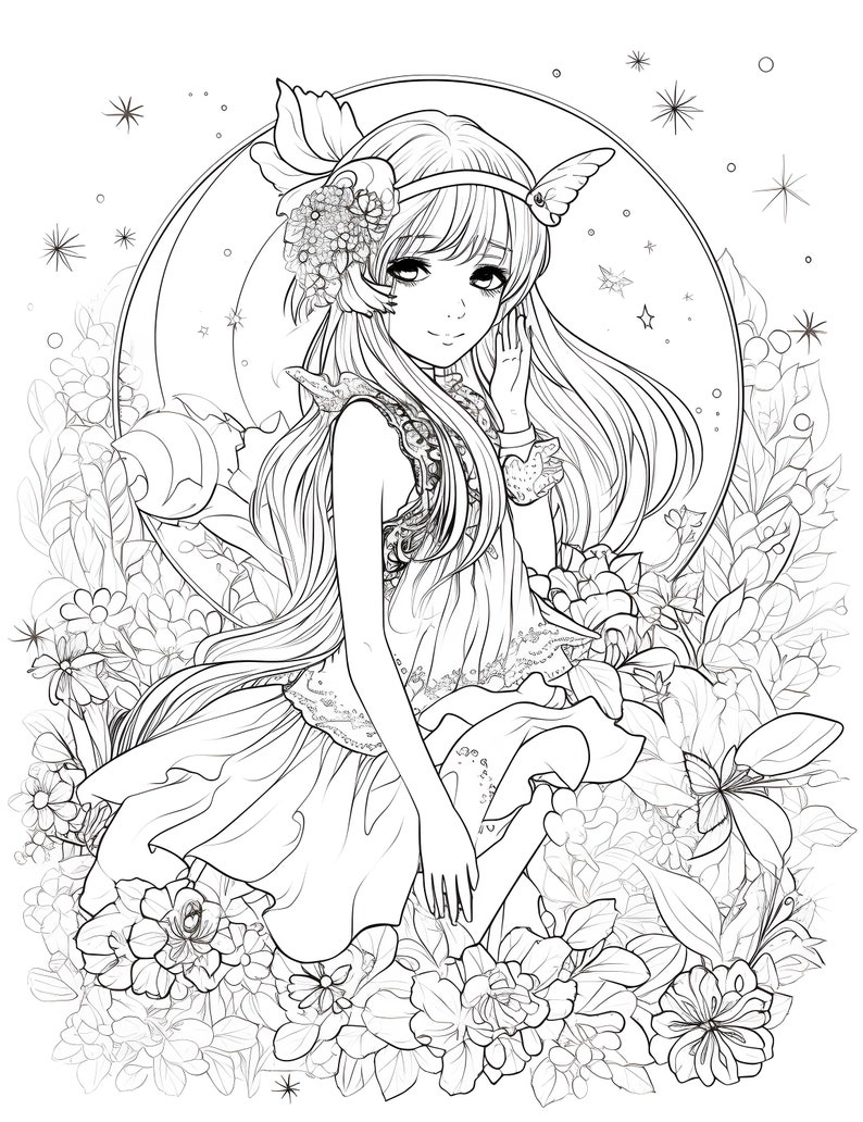 Woodland Fairy Tales 15 Coloring Page for All Ages Digital - Etsy