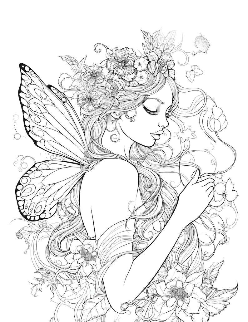 Woodland Fairy Tales 15 Coloring Page for All Ages Digital - Etsy