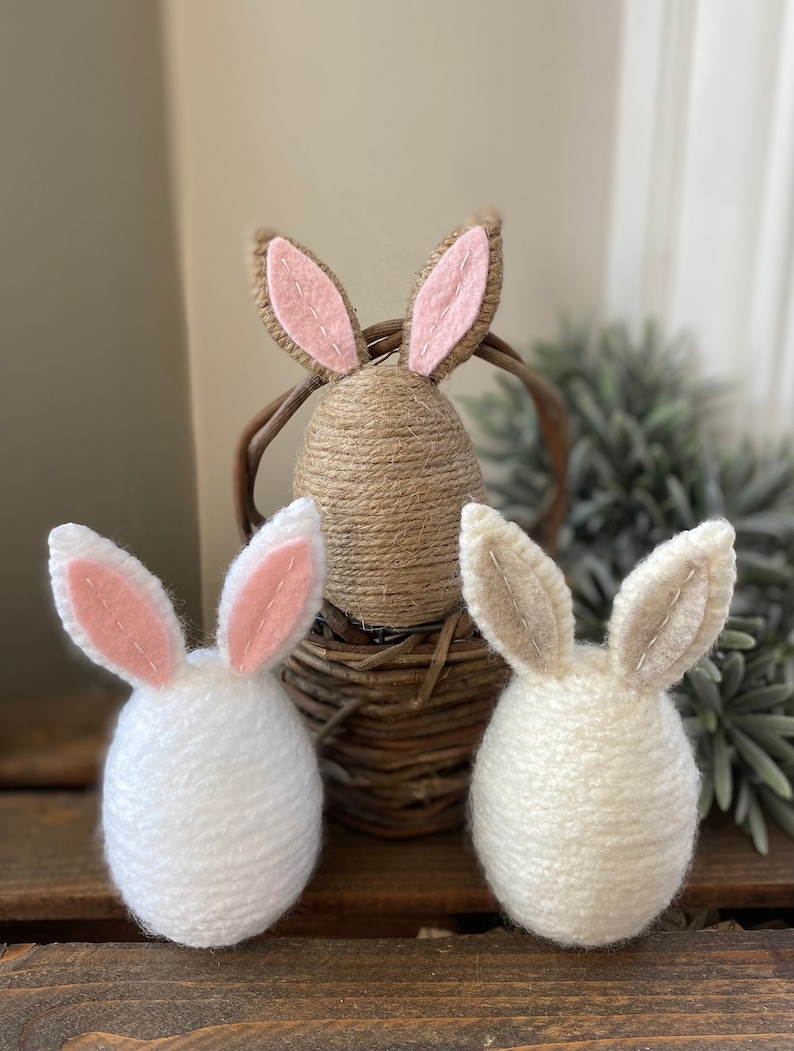Yarn Bunny Egg Spring & Summer Decor - Etsy
