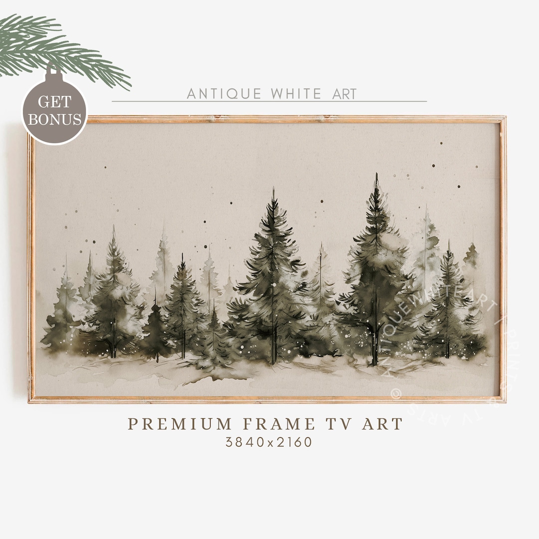 Christmas Frame TV Art, Winter Samsung Frame TV Art, Neutral Christmas ...