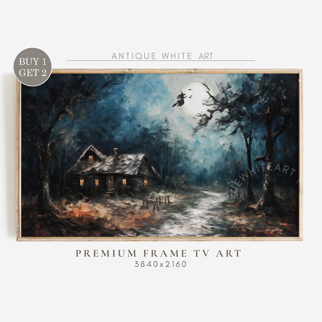 Halloween Frame TV Art Vintage Spooky, Ghostly Digital Art for TV ...