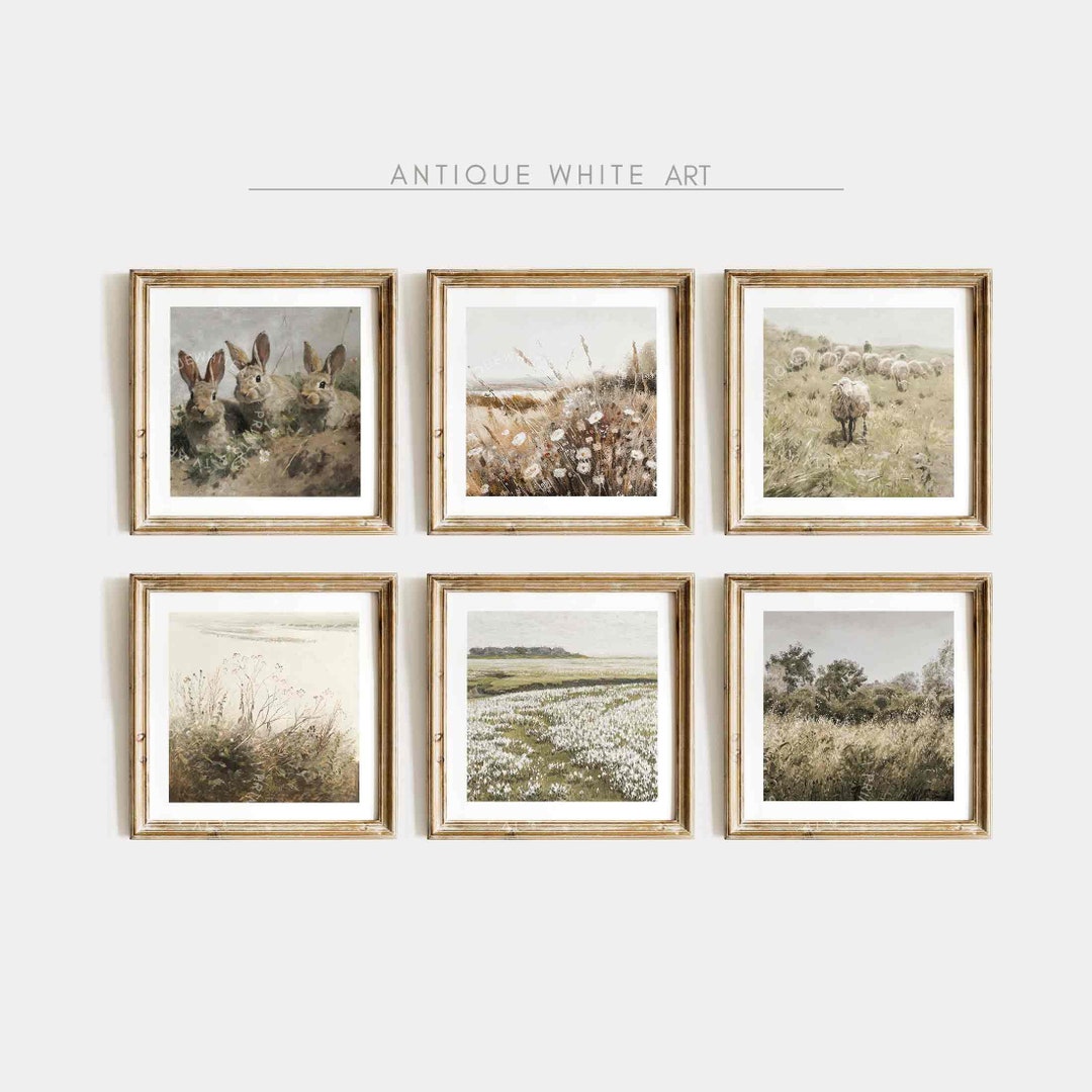 Set of 6 Printable Spring Wall Art, Gallery Set of 6 Wildflower Wall ...