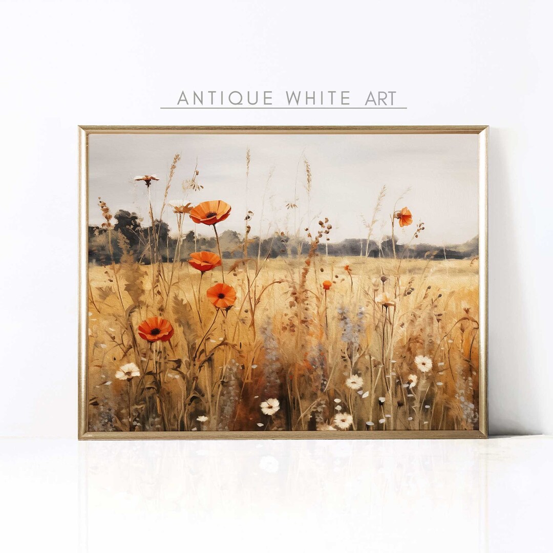 Fall Wildflowers Wall Art, Autumn Flowers Wall Decor, Wildflower Print ...