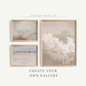 Printable Summer Gallery Set, Summer Neutral Authetic Decor, Clouds Art ...