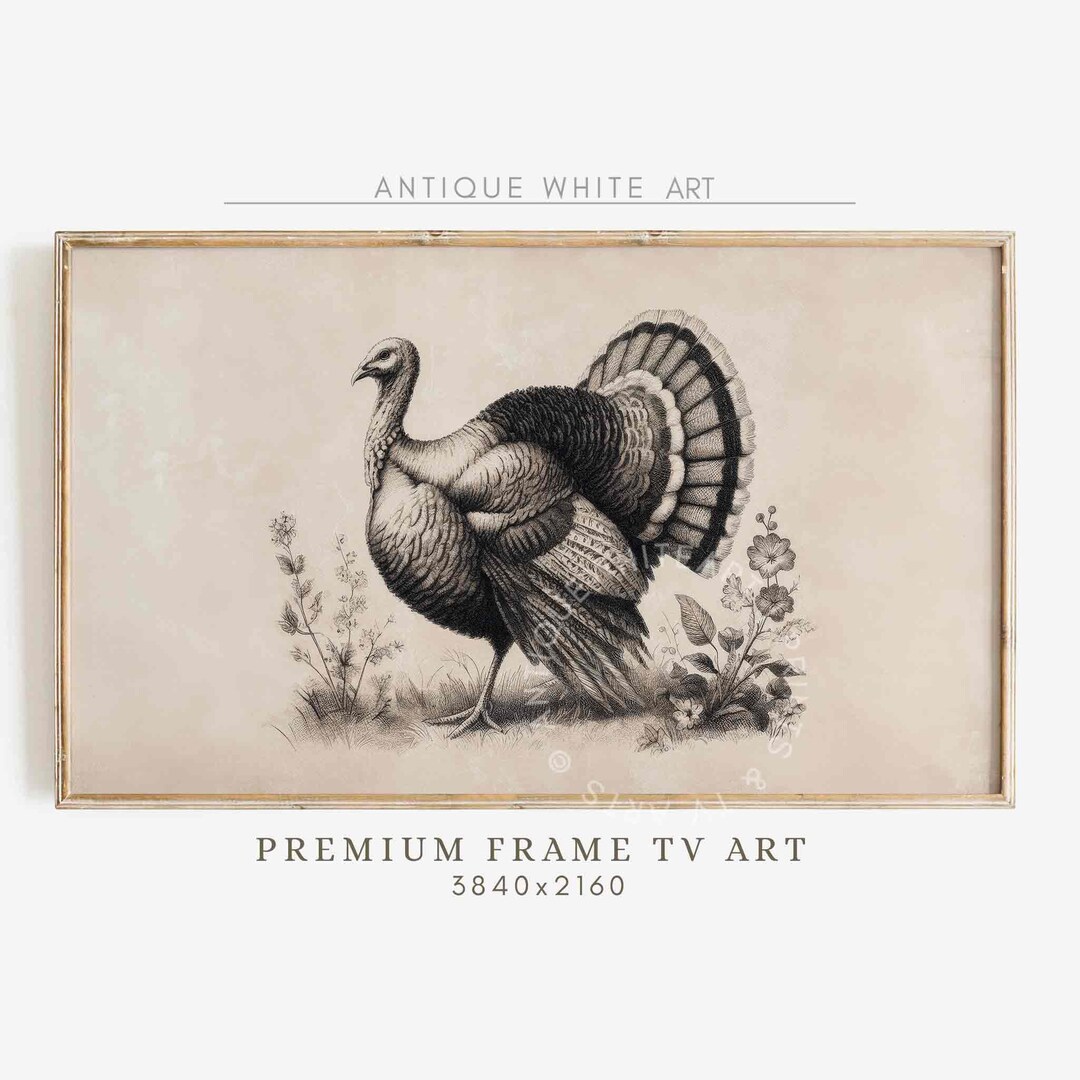 Thanksgiving Frame TV Art File, Happy Thanksgiving Turkey Frame TV Art ...