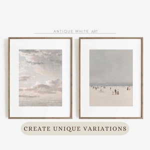 Printable Summer Gallery Set, Summer Neutral Authetic Decor, Clouds Art ...