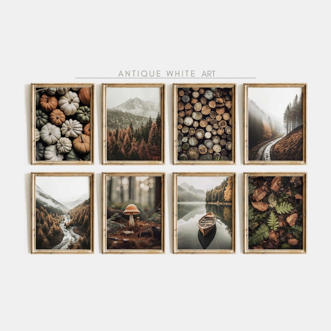 Set of 8 Printable Autumn Gallery Wall Art, Fall Gallery Set of 8 ...