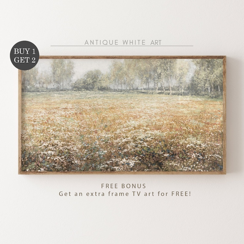 Samsung Frame TV Art Spring Wildflower Field Flower Meadow - Etsy