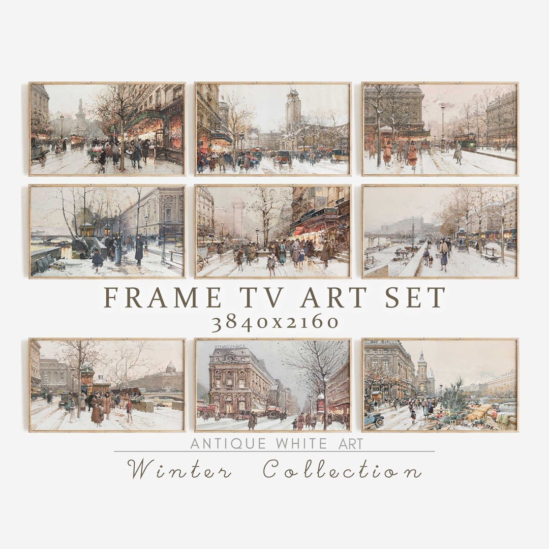 Christmas Frame TV Art Set of 9 | Winter Samsung Frame TV Art Christmas ...