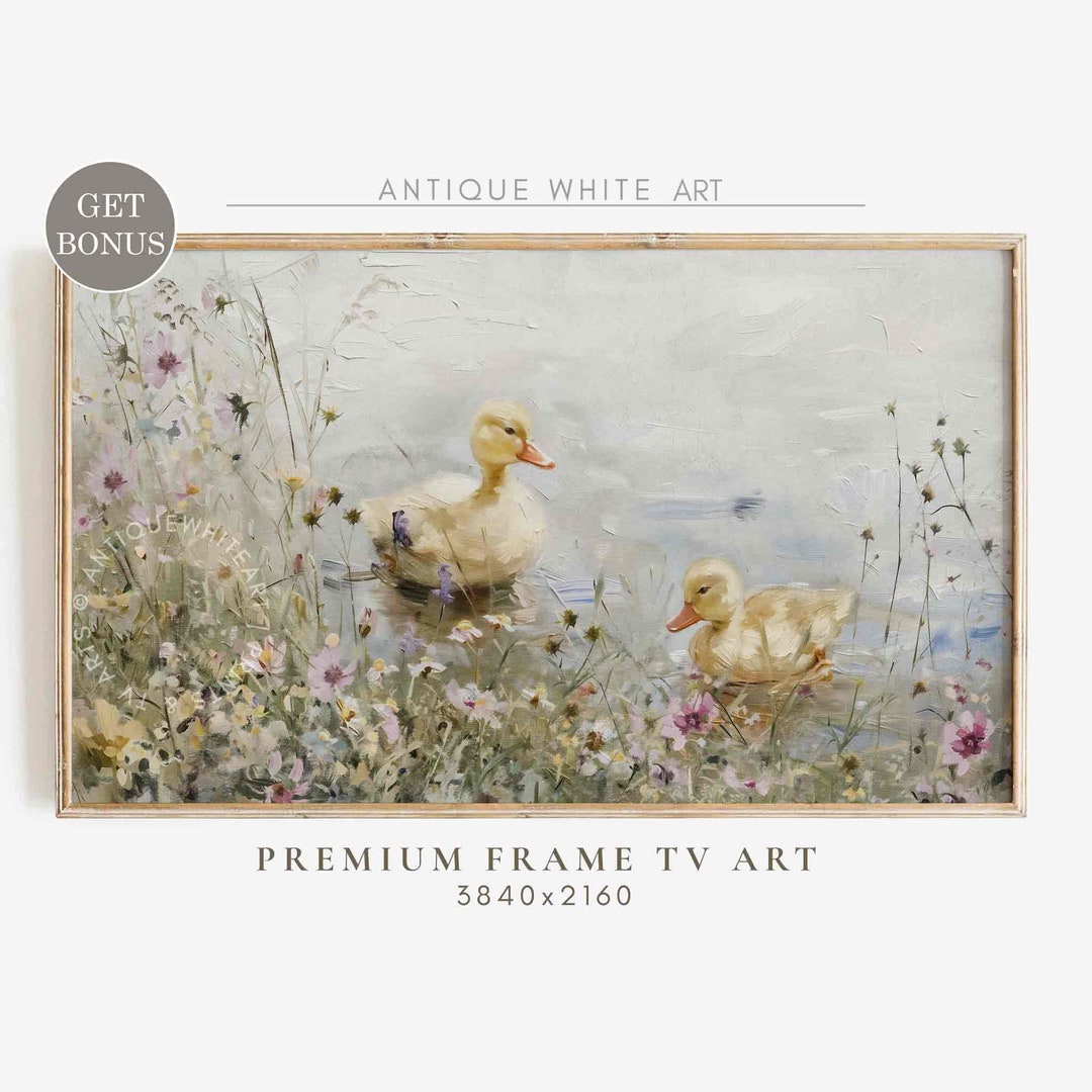 Cute Easter Samsung Frame TV Art, Ducklings, Farmhouse Art for TV ...