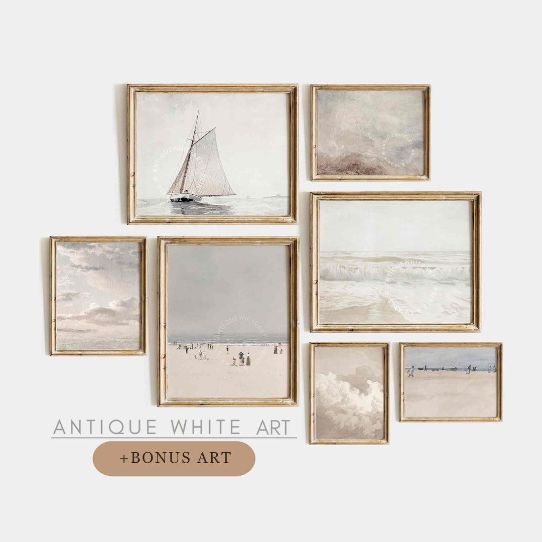 Printable Summer Gallery Set, Summer Neutral Authetic Decor, Clouds Art ...