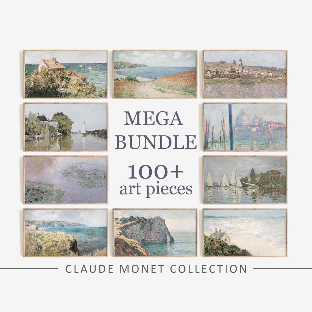 Samsung Frame TV Art Bundle of 100, Claude Monet Artworks for TV ...