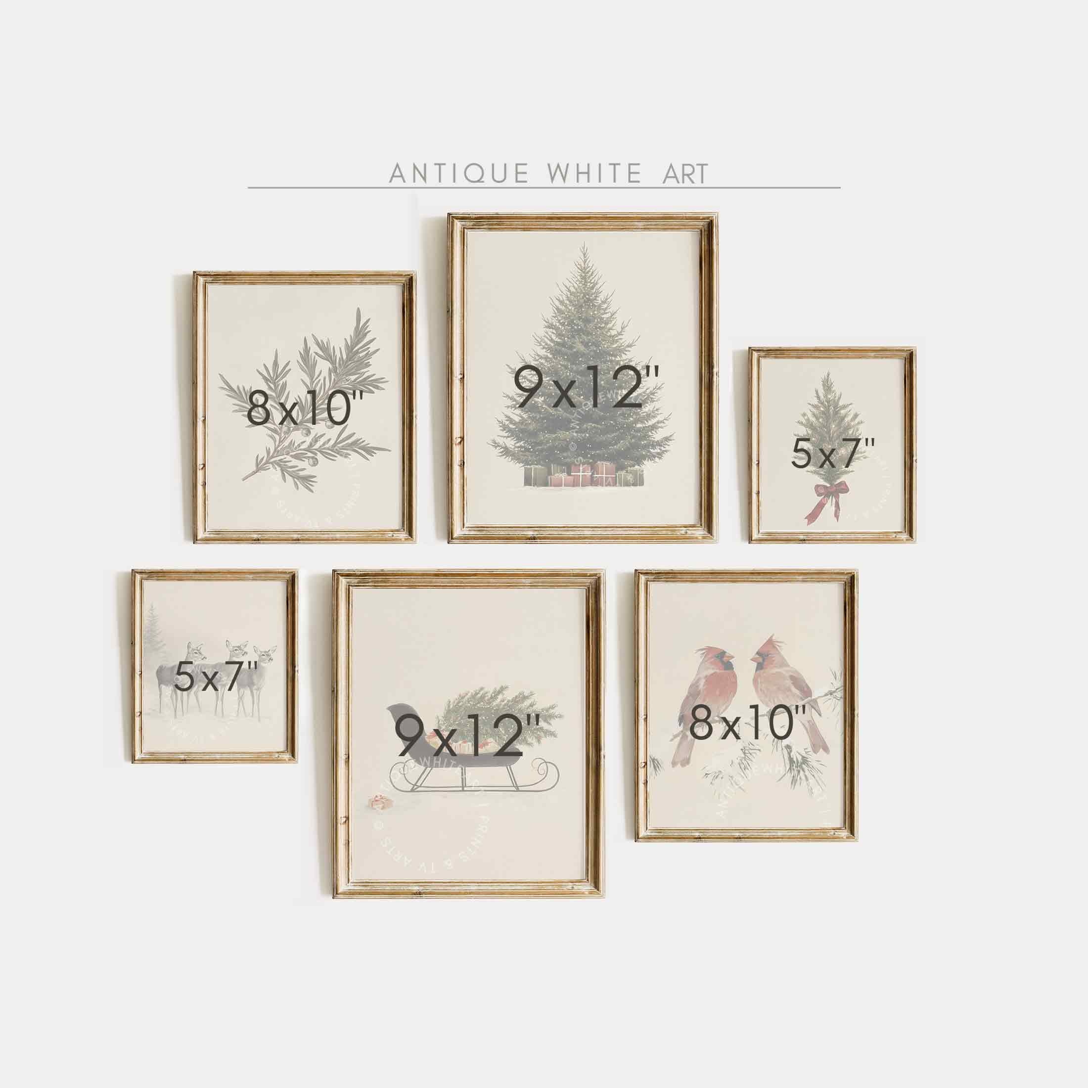 Printable Christmas Prints, Gallery Set of 6, Winter Wall Art ...