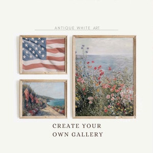 Printable Independence Day Art Set, 4th of July Painting, American Flag ...