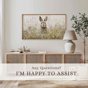 Spring Bunny Samsung Frame TV Art, Easter Bunny Rabbit TV Art, Spring ...