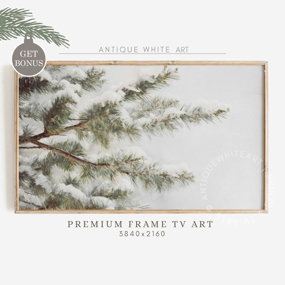 Christmas Frame TV Art, Winter Samsung Frame TV Art, Farmhouse ...