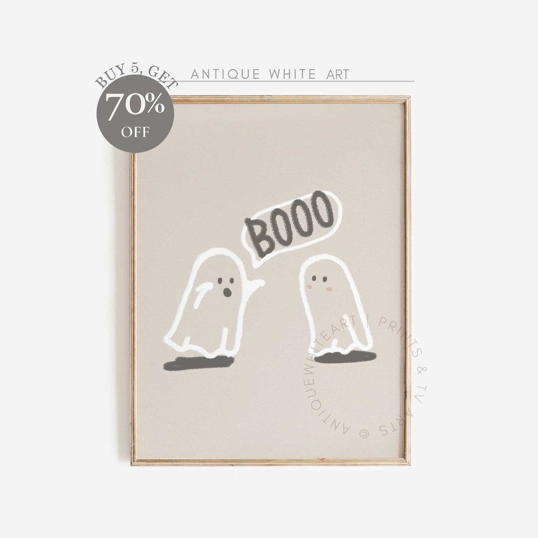 Halloween Nursery Print, Boho Nursery Wall Art, Cute Little Baby Ghosts ...