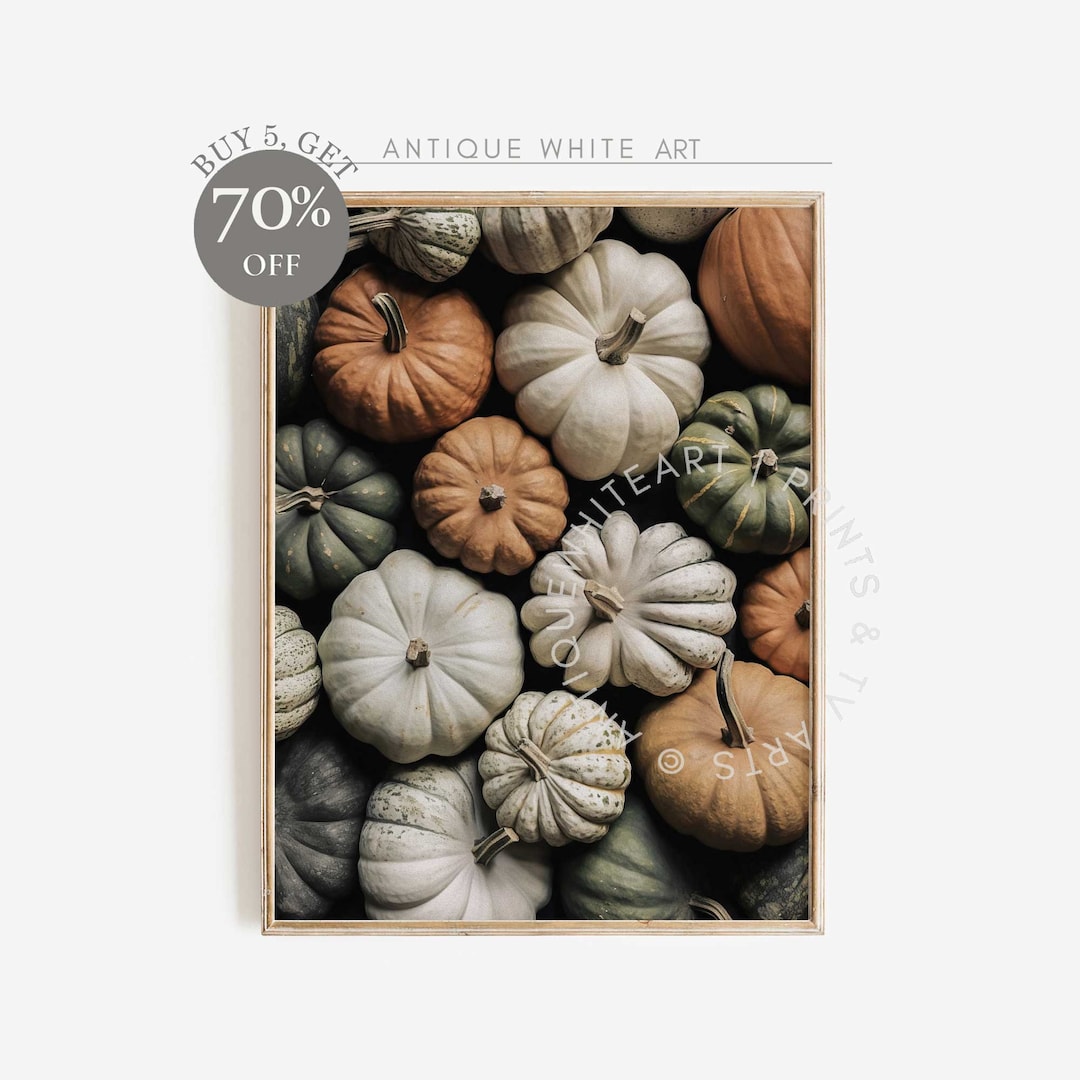 Printable Pumpkins Wall Art, Fall Decor Print, Autumn Farmhouse ...
