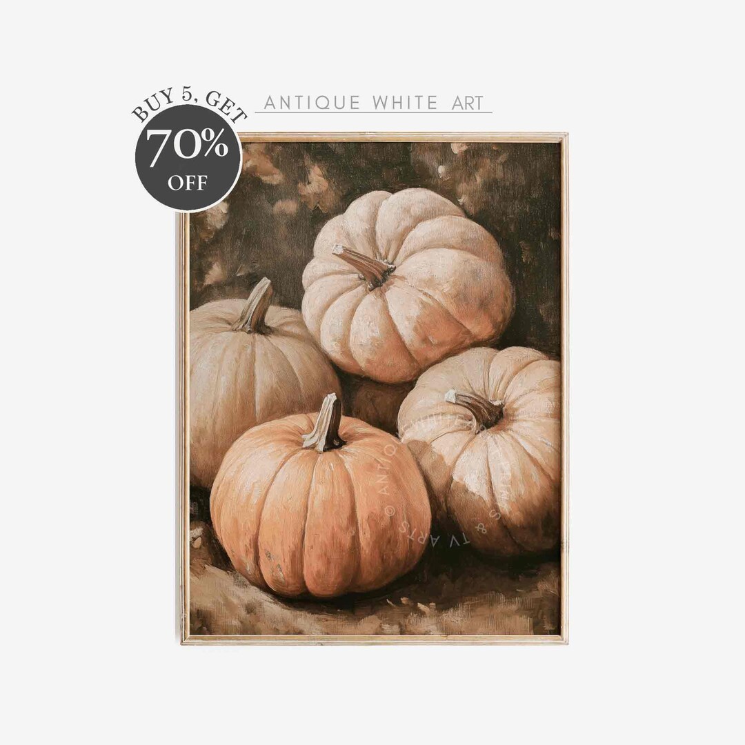 Printable Pumpkins Wall Art, Fall Decor Print, Autumn Farmhouse ...