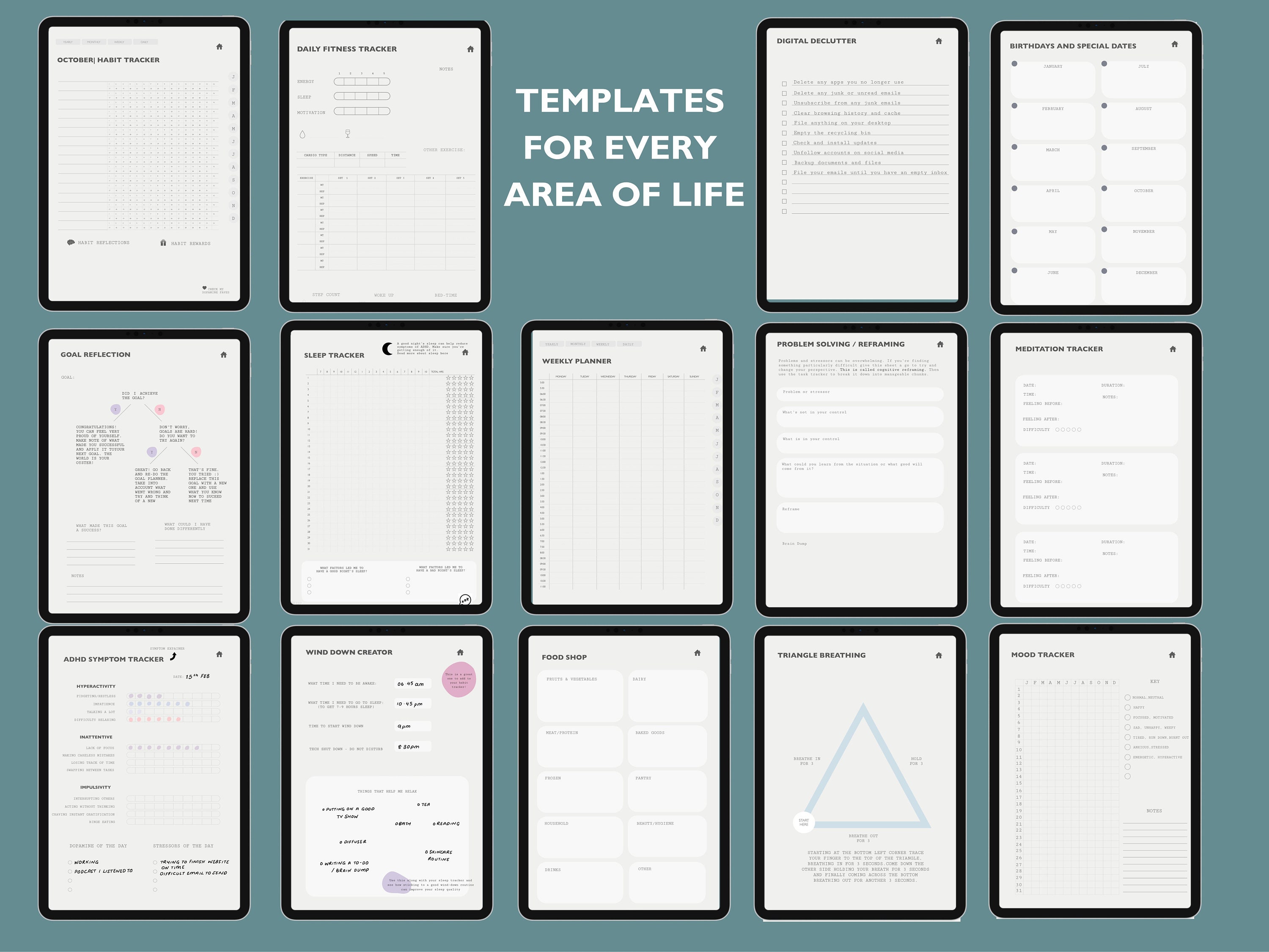 ADHD Digital Planner | Focus Flow: the Complete Planner System for ...