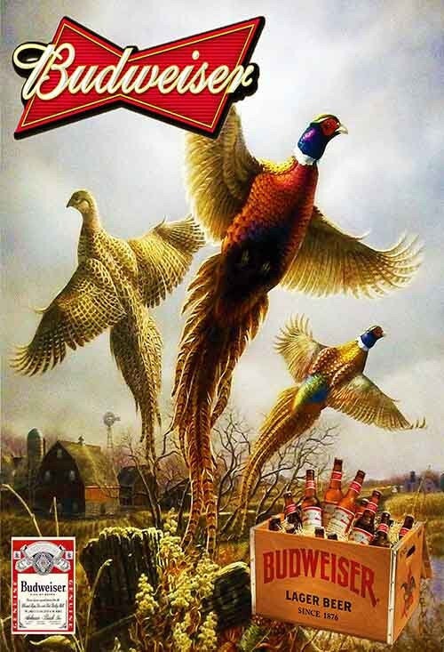 Budweiser Sign Hunting Large 24in Take Some Back to Your Pad - Etsy