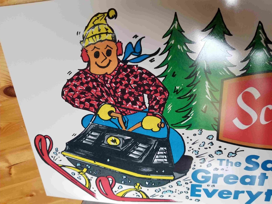 Schmidt Beer Snowmobile Sign Fish Sign Large Musky Fish 24in Metal Sign ...