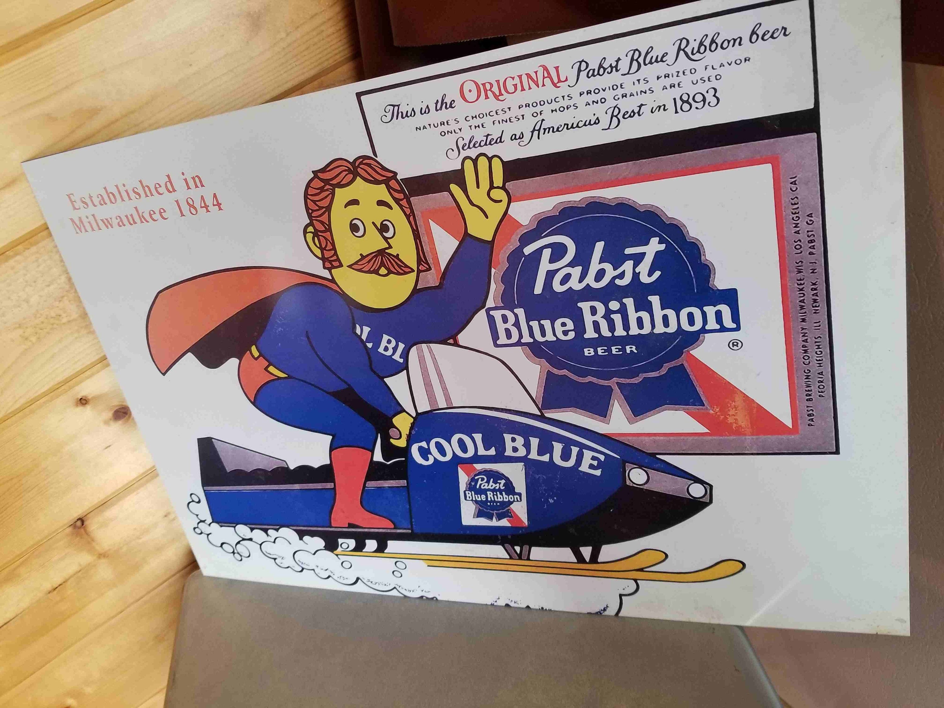 VINTAGE Style Pabst Beer Red Snowmobile Metal Sign 24in Beer Display - Etsy