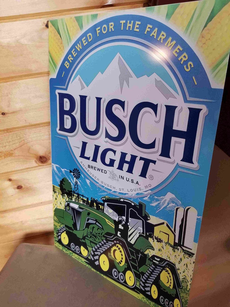 BUSCH Light BEER Sign John Deere Metal Large 24in - Etsy