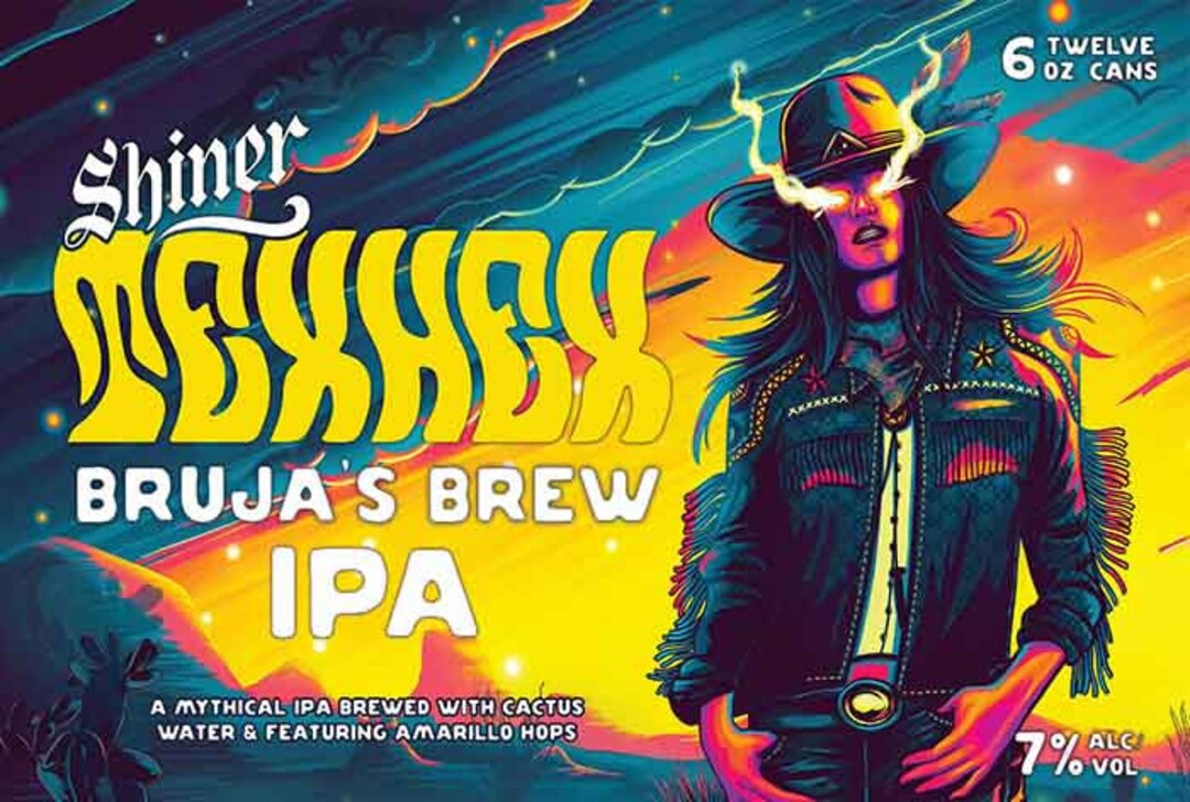 SHINER Texhex Beer Tex Hex BOCK Sign Large 24in Beer Bar Texas Beerman ...