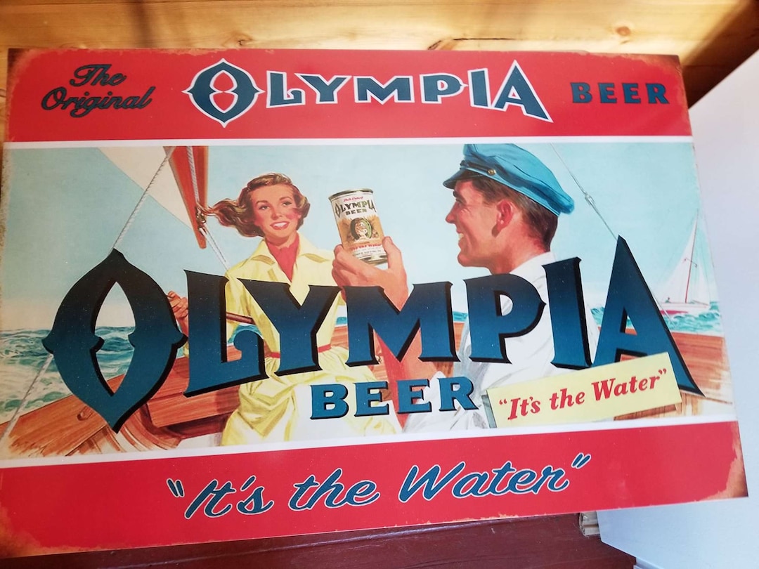 Olympia Beer Sign Large 24in Liquor Store Display Pub Bar Man Cave ...