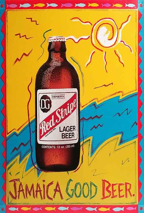 Red Stripe Beer Sign Jamaican Lager Beer Large Sign - Etsy