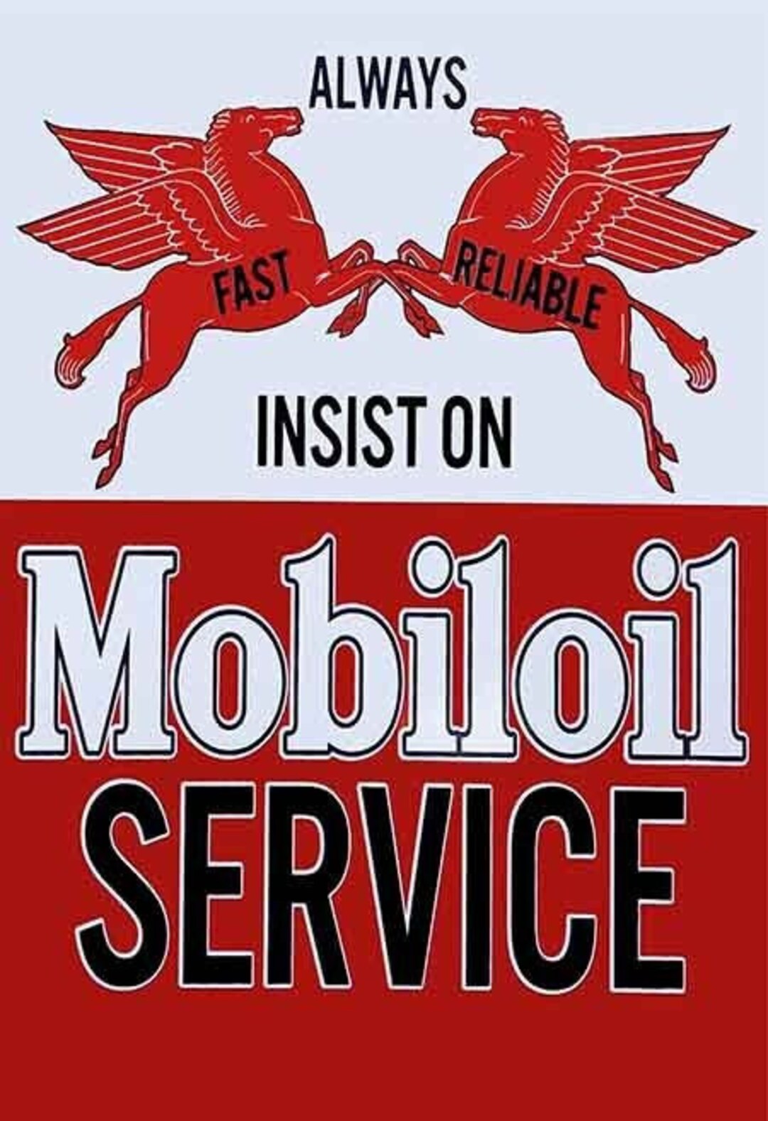 MOBIL OIL SIGN Pegasus Oil Large 24in Sign - Etsy