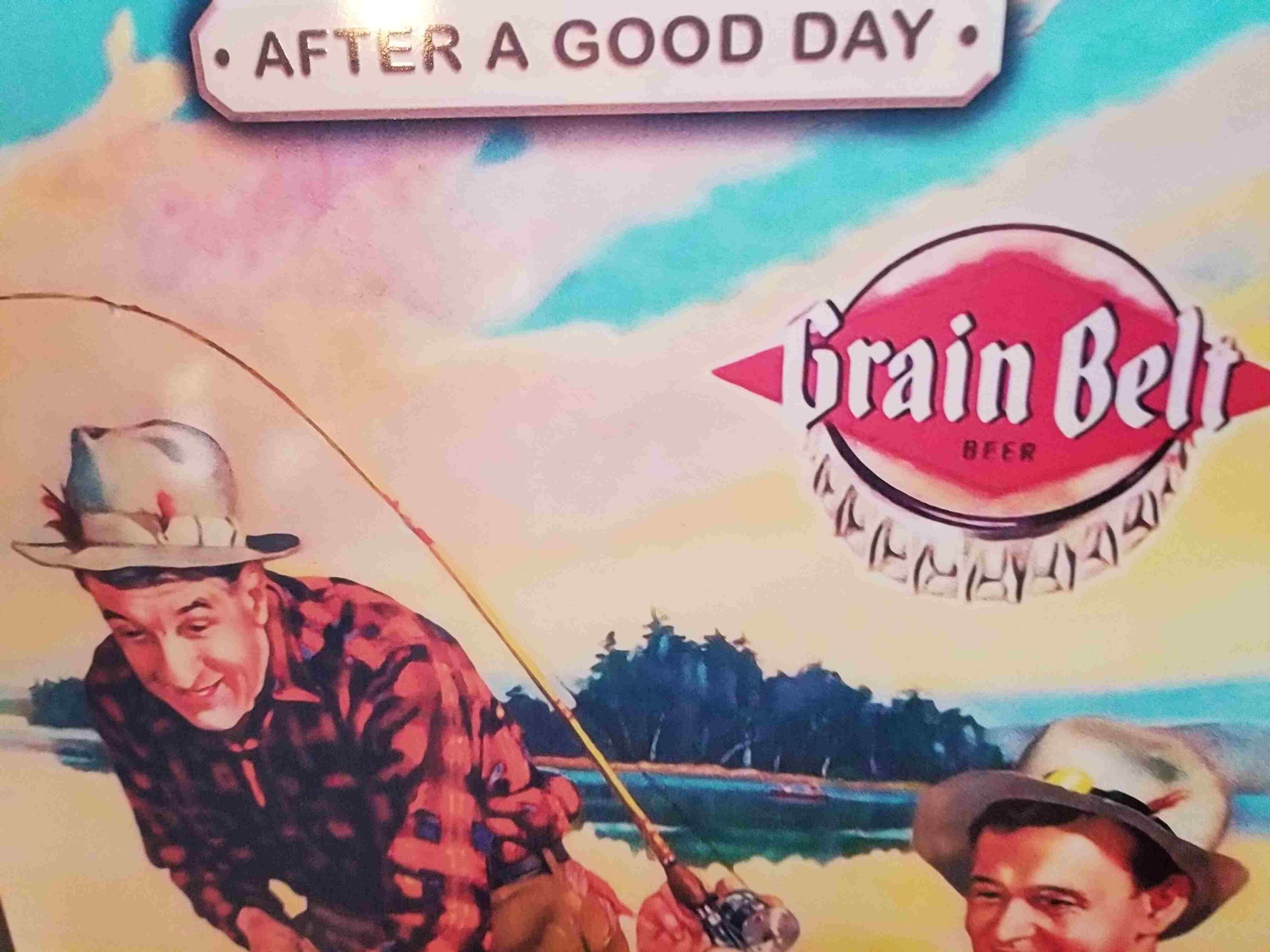 Grain Belt Beer Sign Fishing Minnesota Beer Large 24in Pub Sign - Etsy