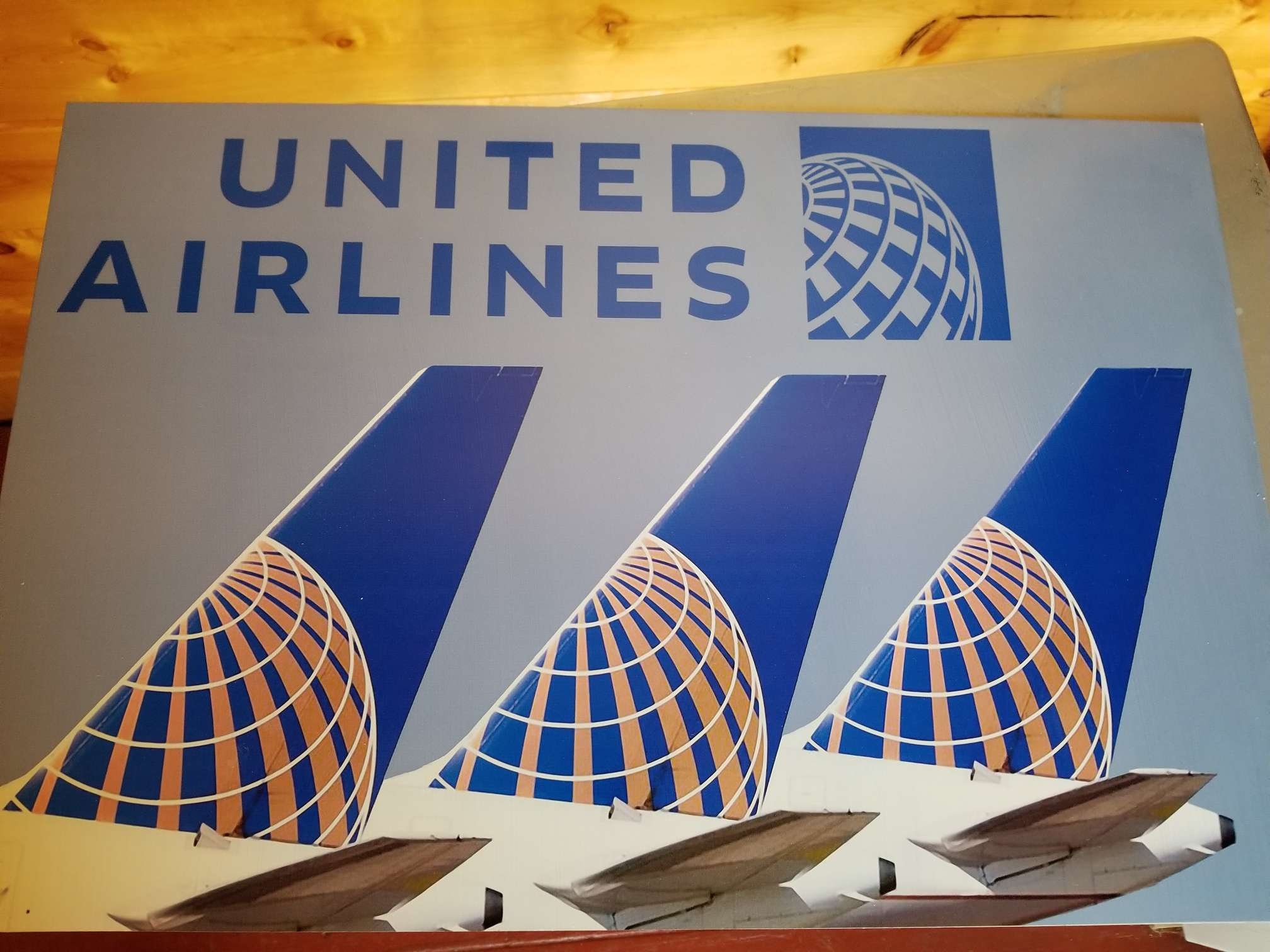 United Airlines Sign Boeing Display Airport Sign 24in - Etsy