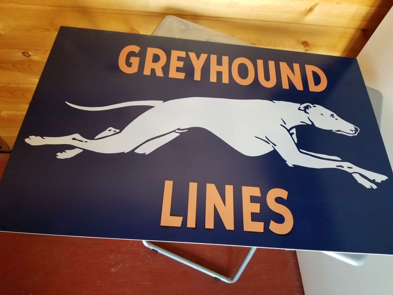 Greyhound Sign Bus Lines Terminal Signs Large Metal Display - Etsy
