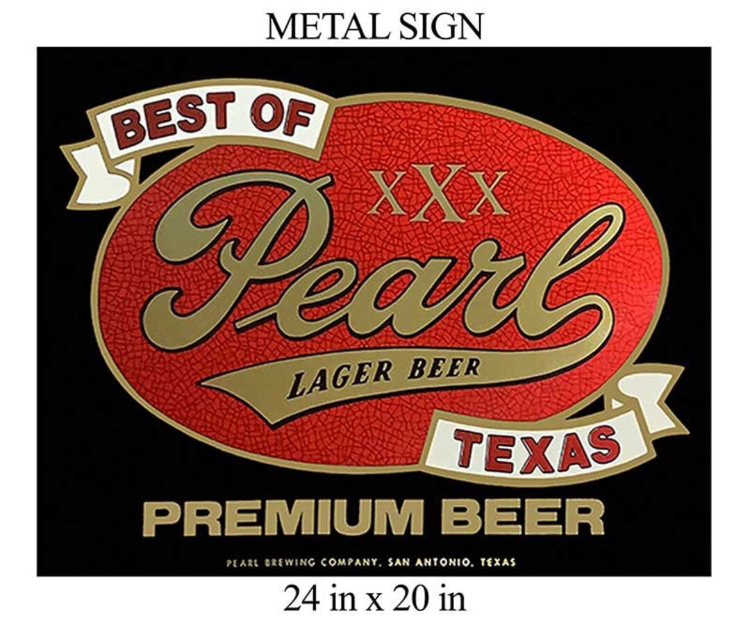 Pearl Beer Sign Large 24in Texas Beer Sign Bar Display - Etsy