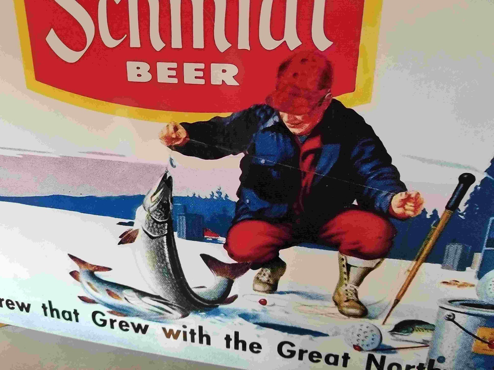 Schmidt Beer Sign Large 24in Fishing Minnesota Ice Fishing - Etsy